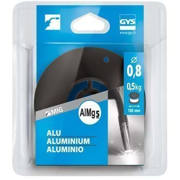 Bobine de fil plein D 100 mm - ALU (AlMg5) - D 0,8 - 0,5kg