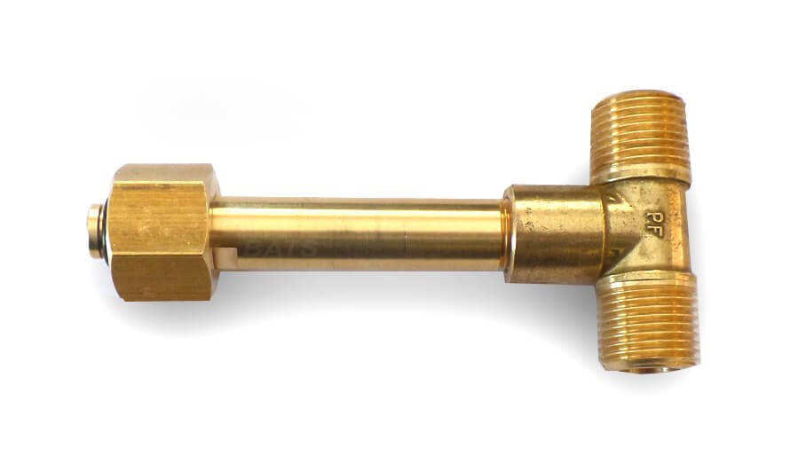 Té doubles sortie pour montage sur bouteilles de gaz neutres